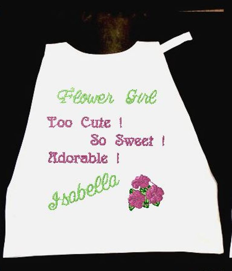 Flower Girl's Cape, Embroidered Personalized Flower Girl Wedding Photo ...